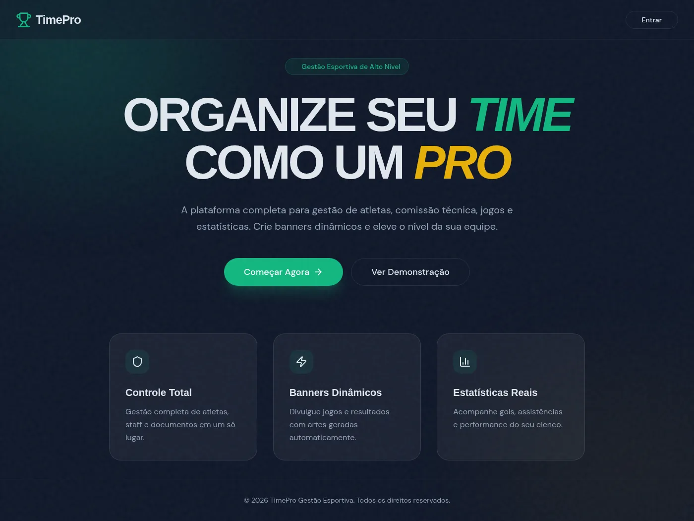 TimePro Gestão Esportiva