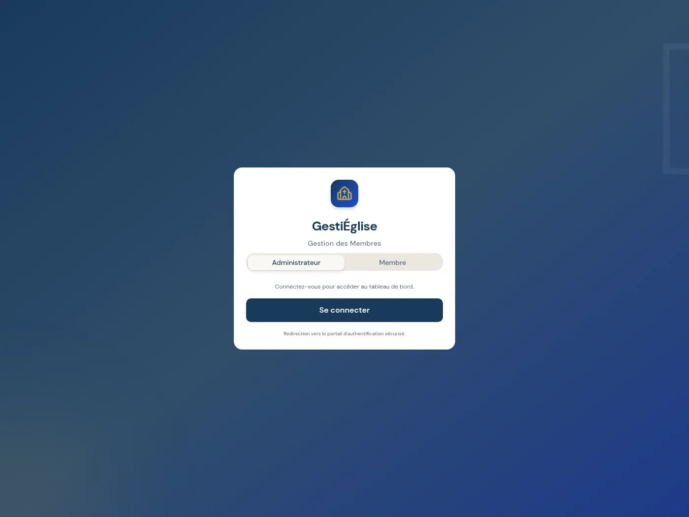 GestiÉglise Modern UI