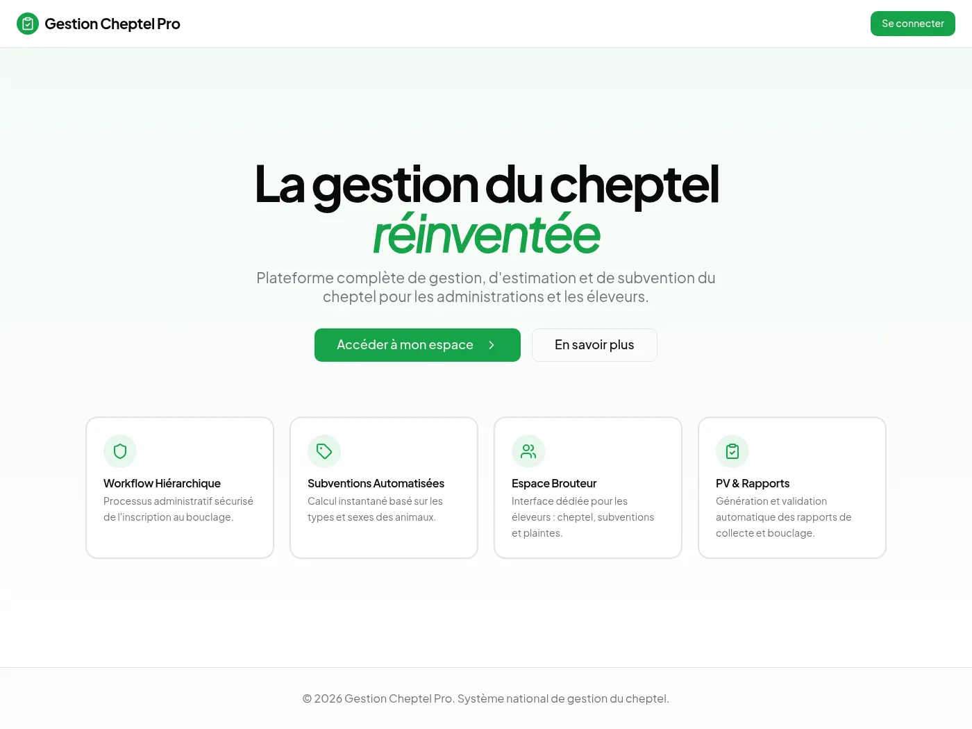 Gestion Cheptel Pro