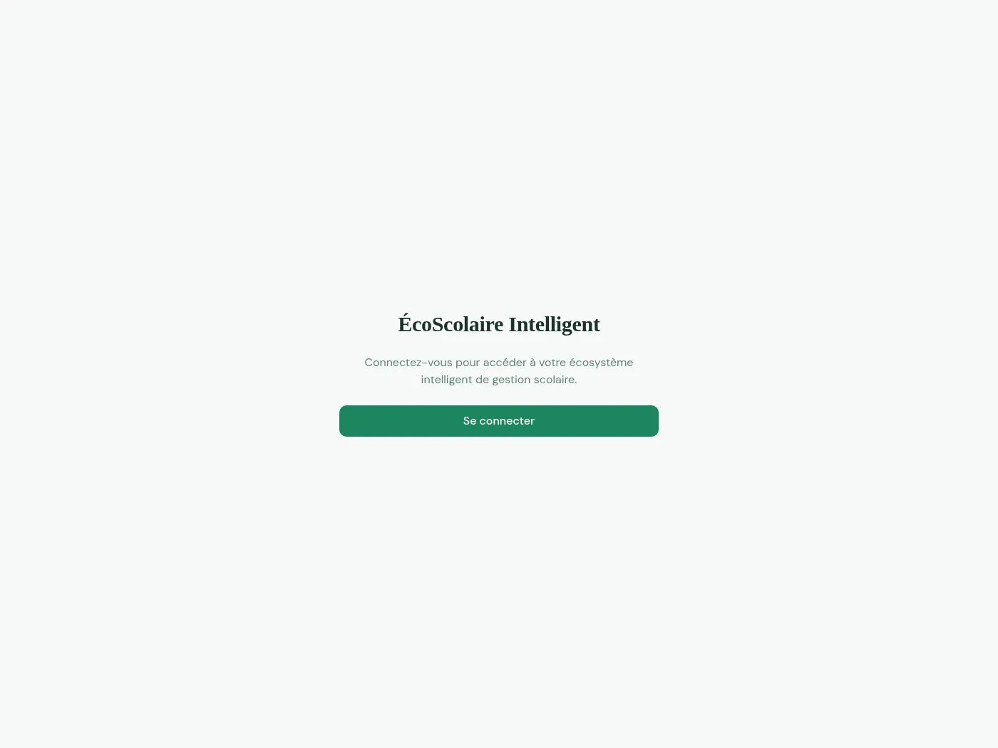 ÉcoScolaire Inteligent