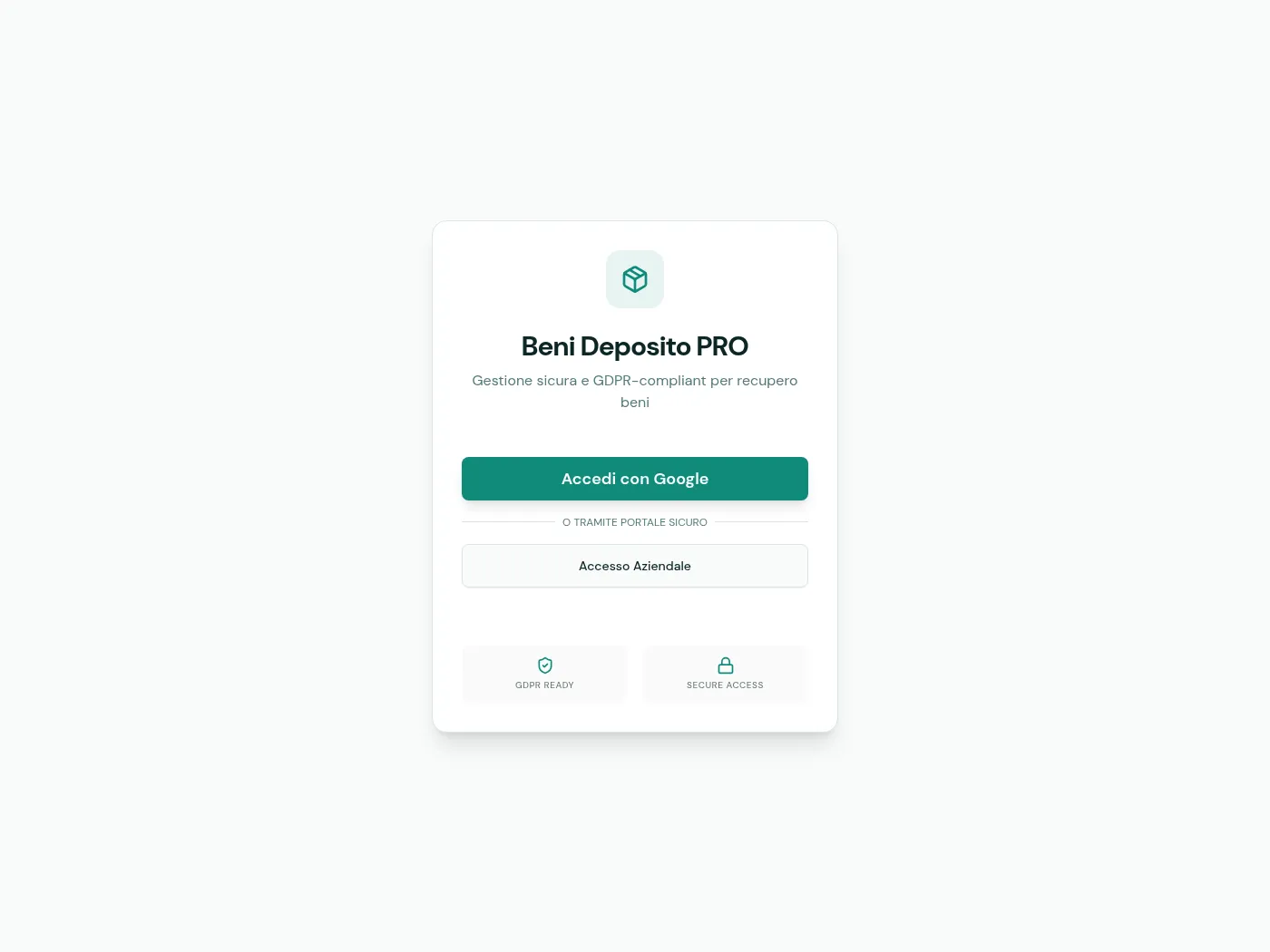 Gestione Beni Deposito PRO