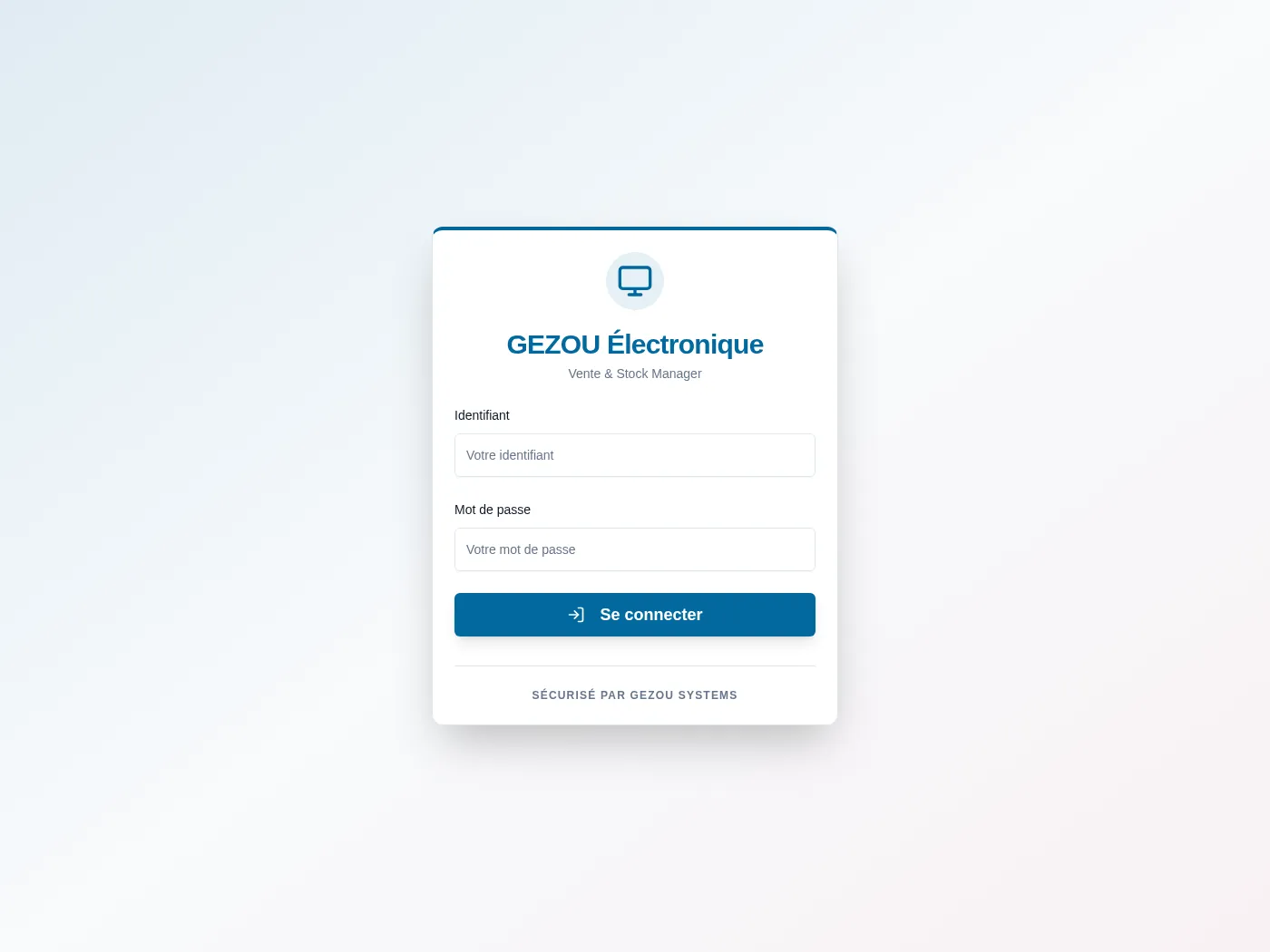 GEZOU Vente & Stock Manager