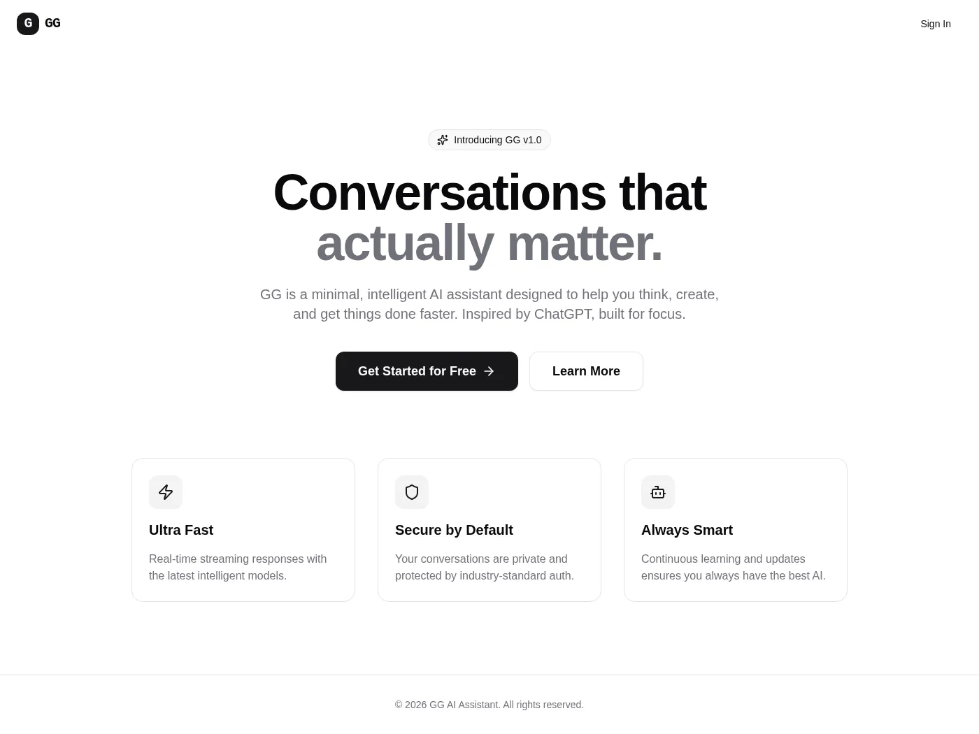 GG AI Chatbot
