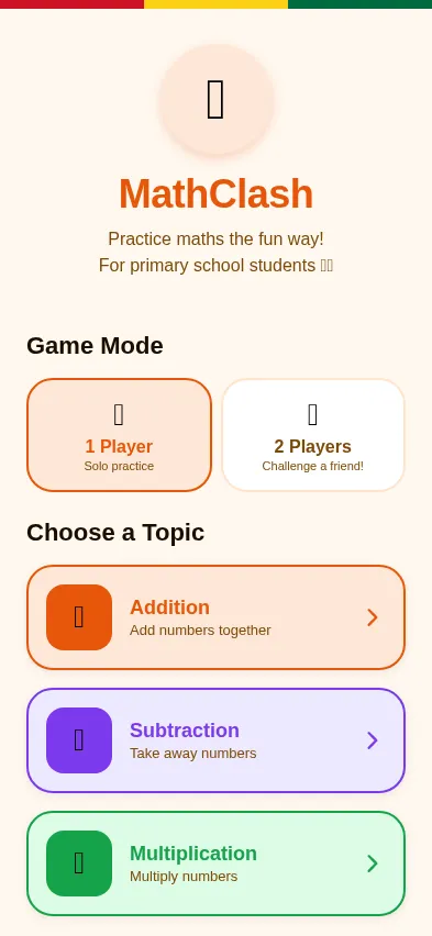 Math Quiz App