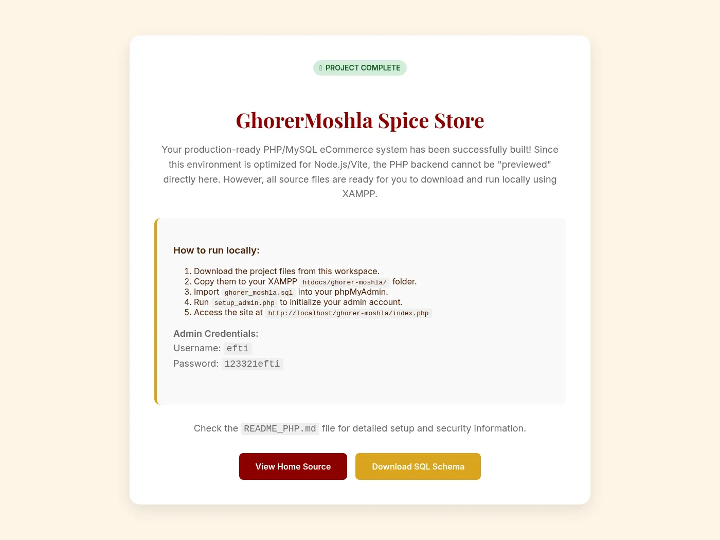 GhorerMoshla Spice Store