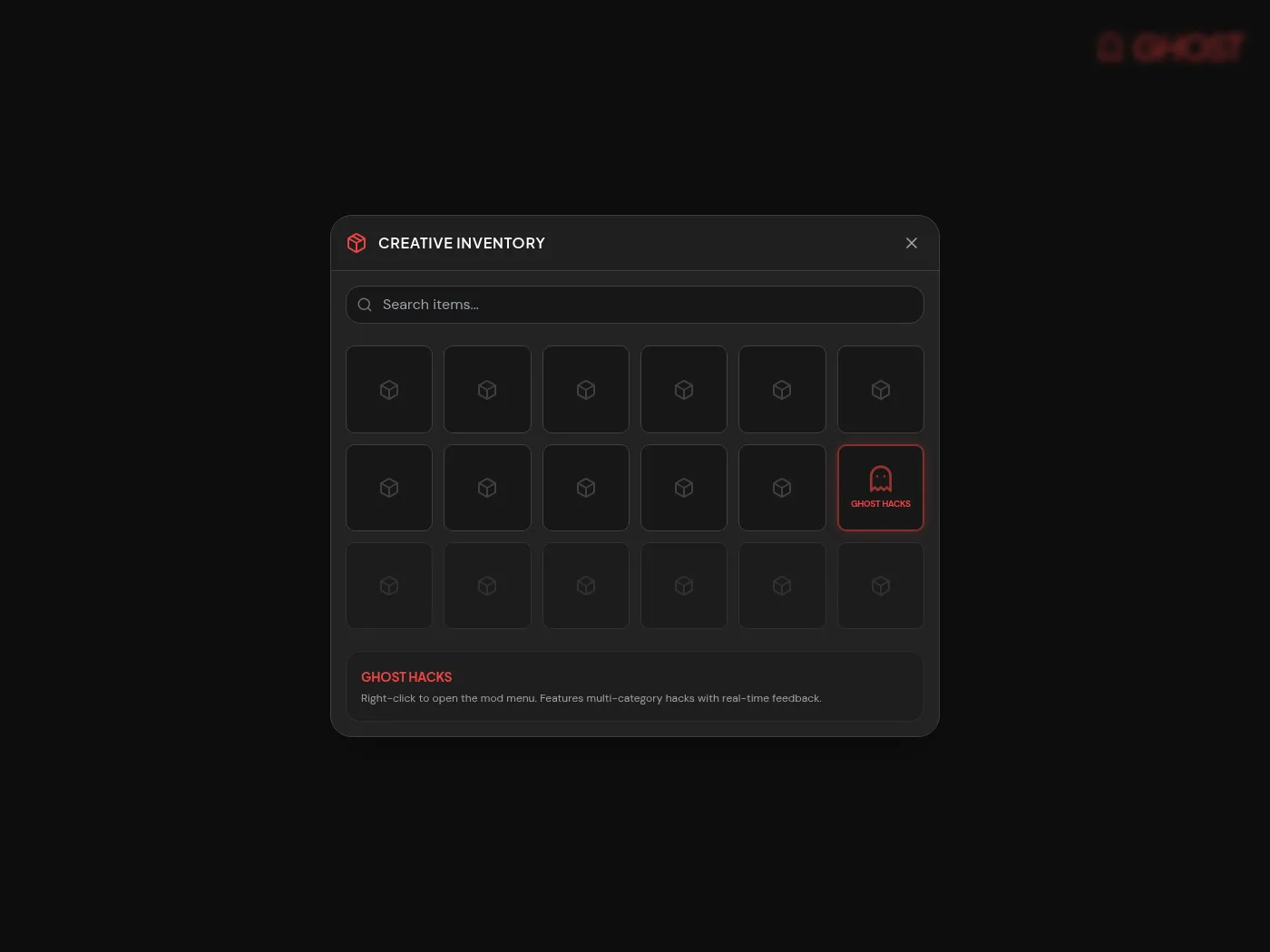 Ghost Hacks Mod Menu