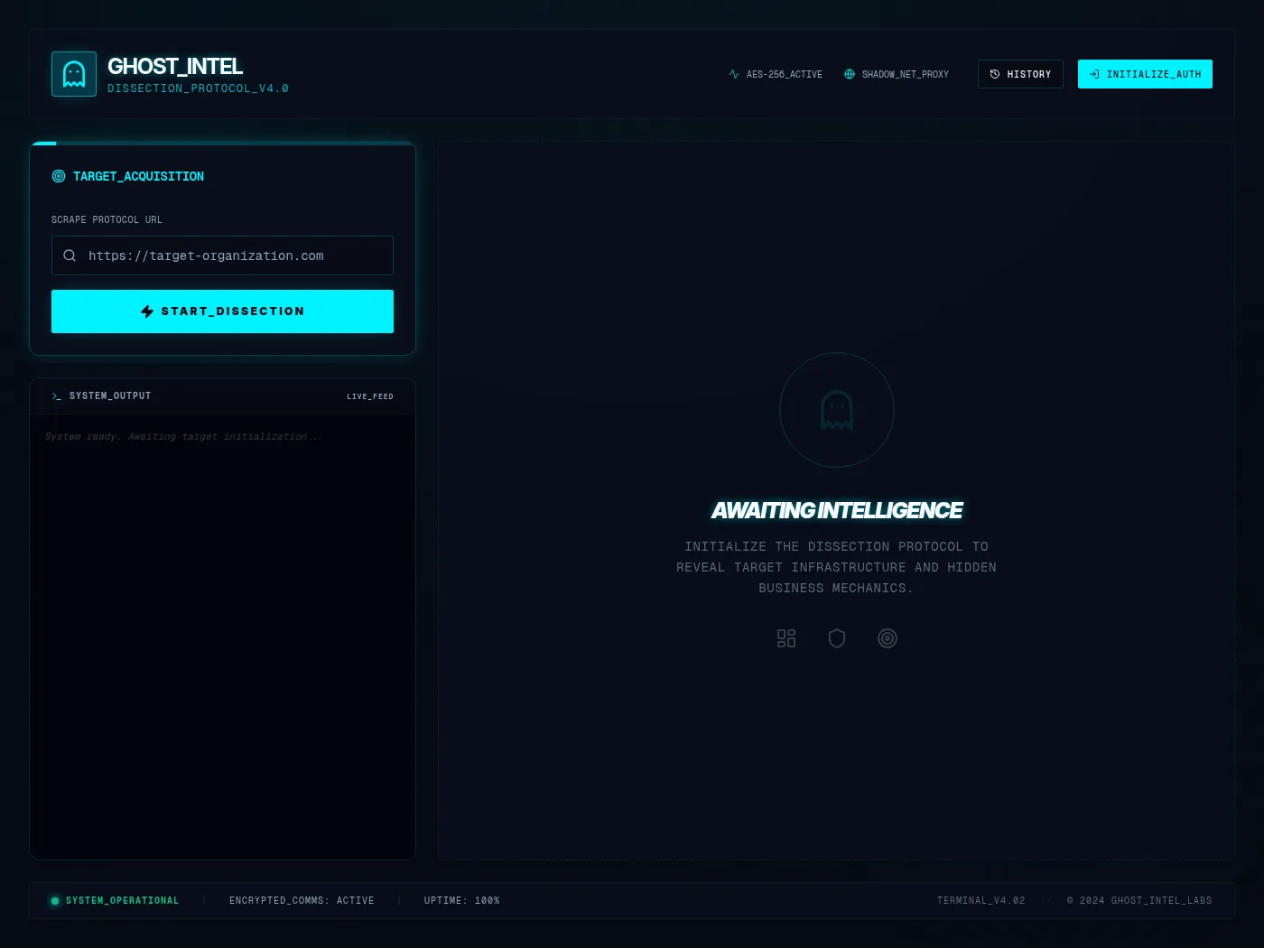 Ghost Intel Dashboard