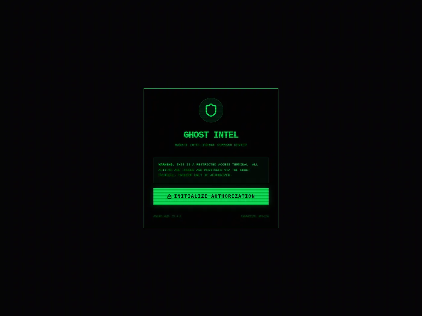 Ghost Intel Dashboard
