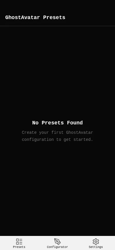 GhostAvatar Configurator