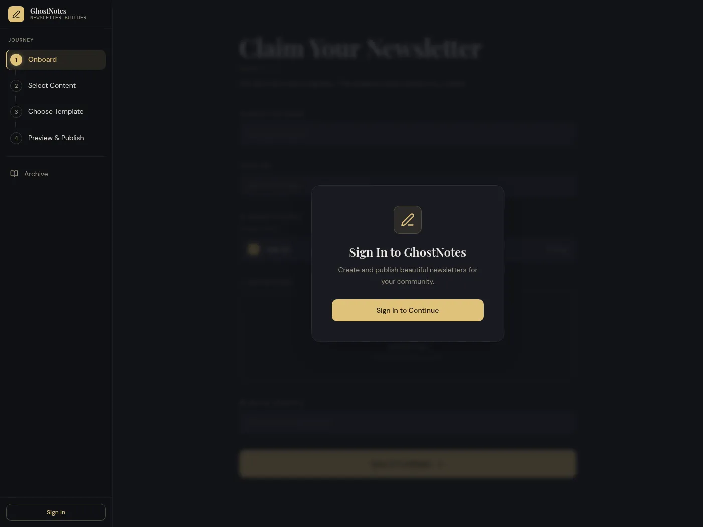 GhostNotes Newsletter Builder