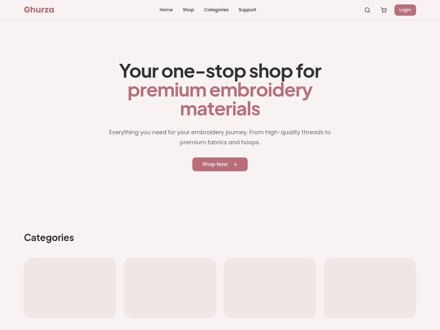 Ghurza Embroidery Shop UI