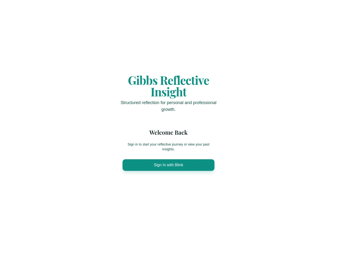 Gibbs Reflective Insight