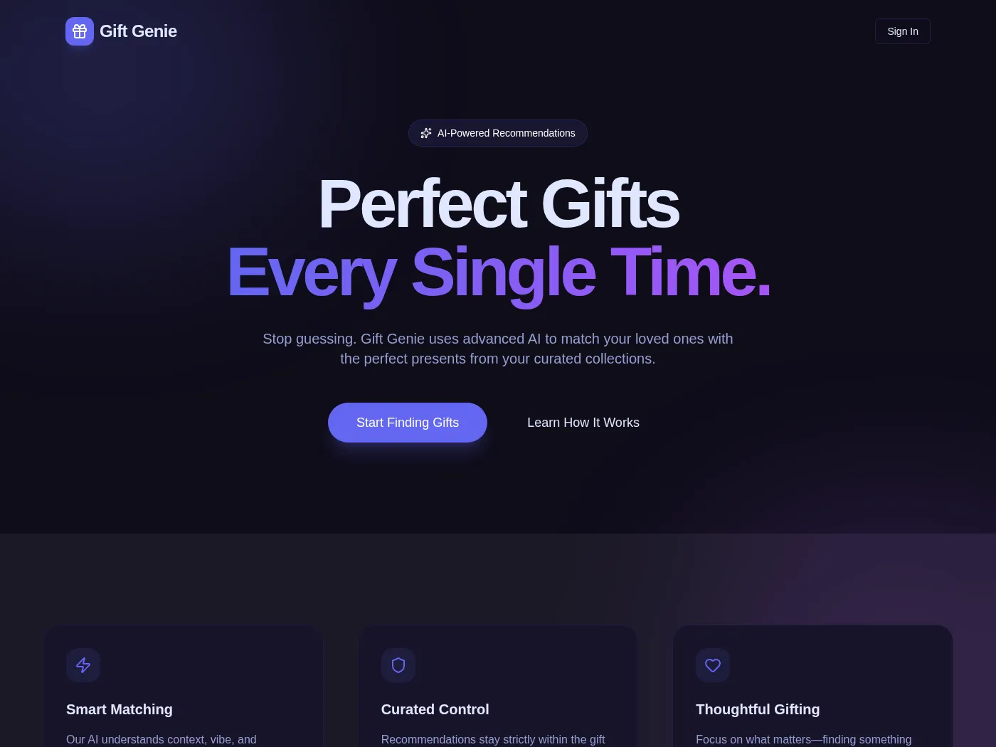 Gift Genie Engine