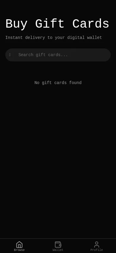 GiftCard Wallet App
