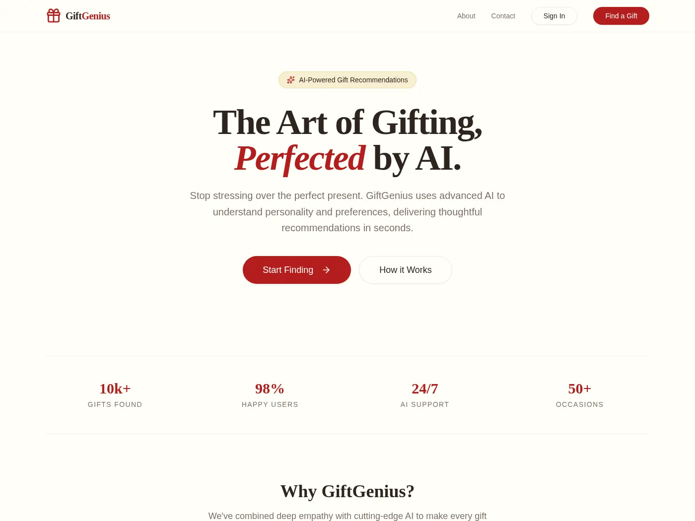 GiftGenius Web App