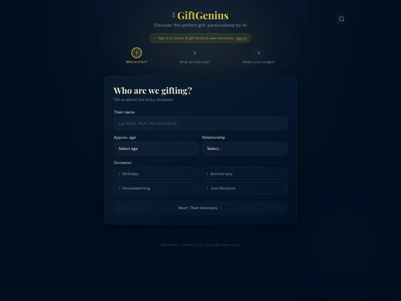 GiftGenius Web App