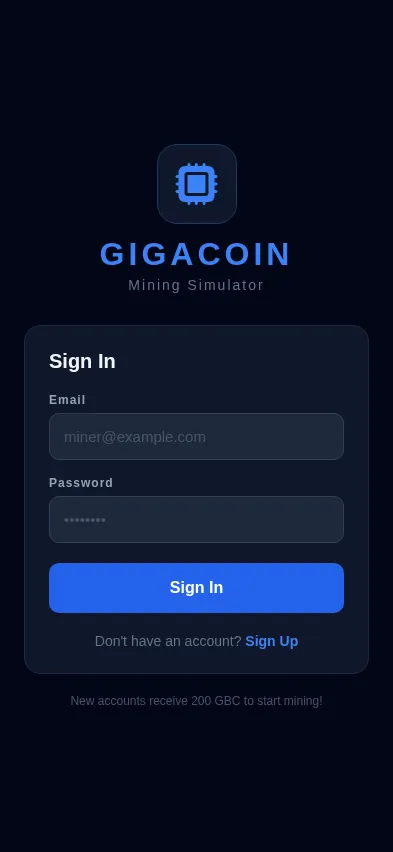 Gigacoin Miner Simulator