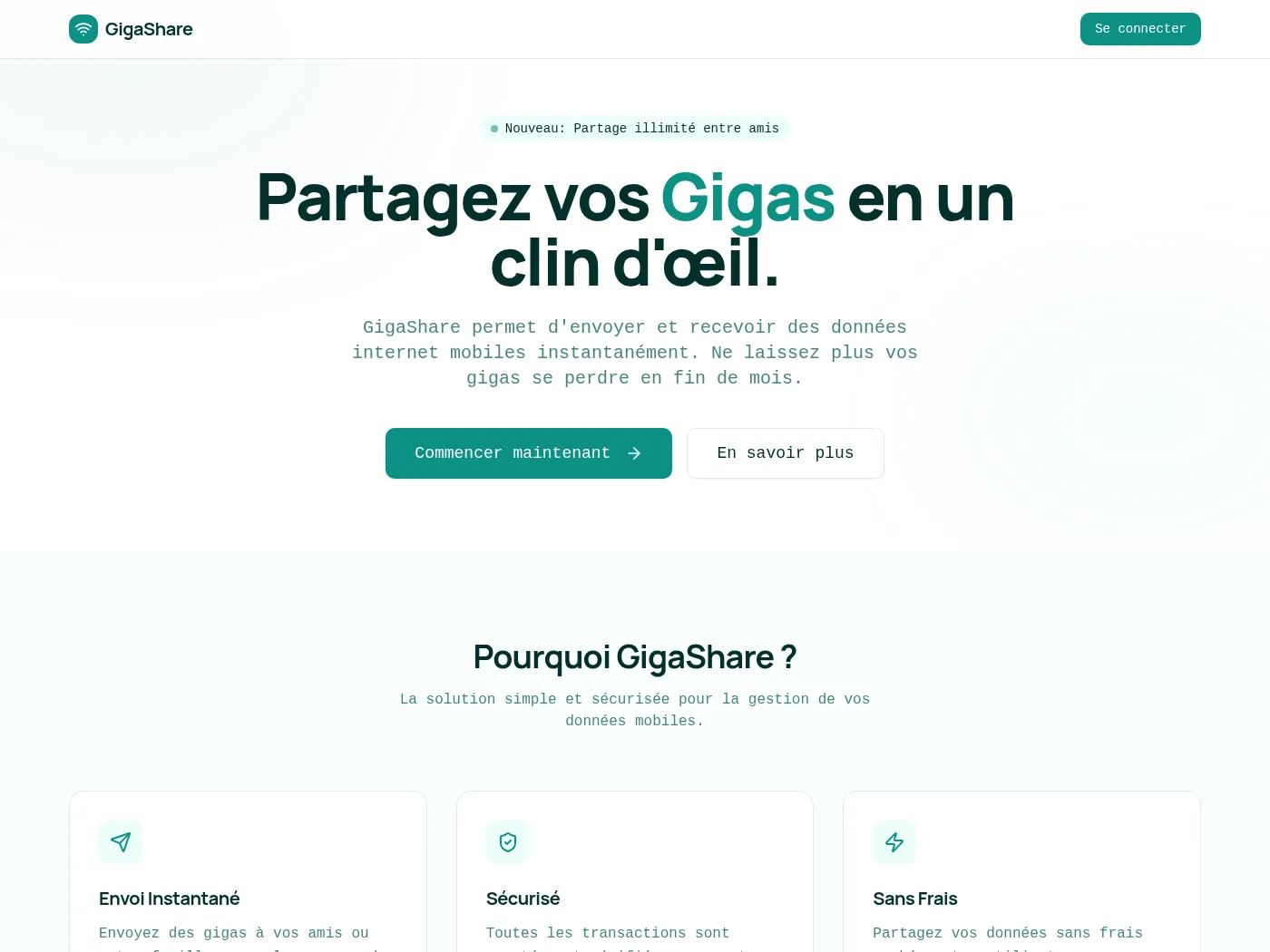 GigaShare Platform