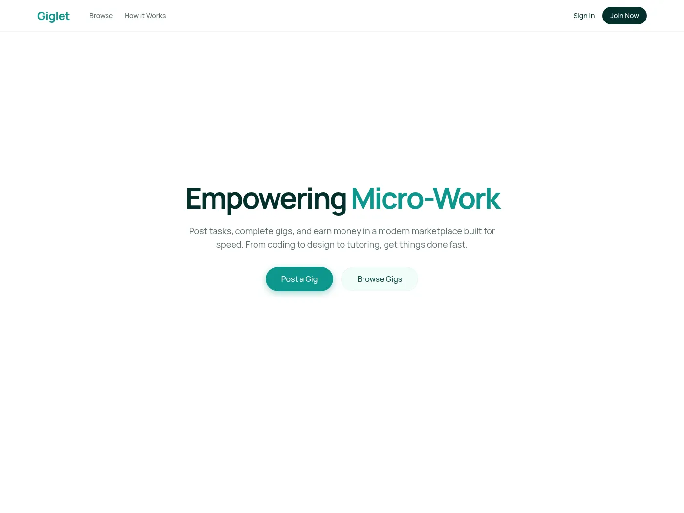 Giglet Micro-Gig Marketplace