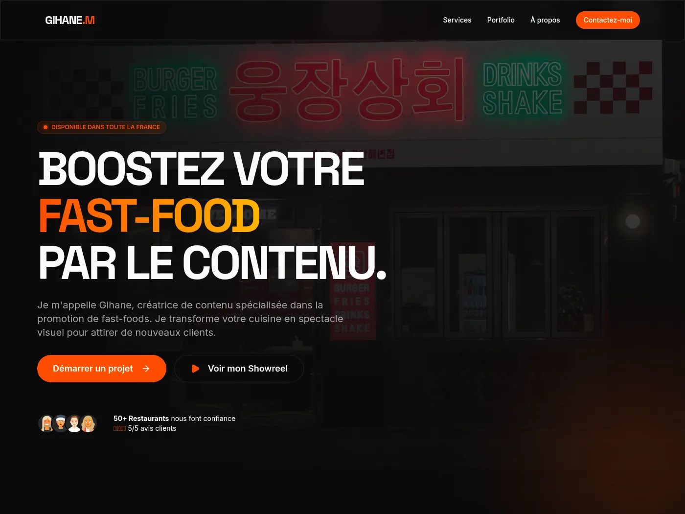 Gihane Food Promo Site