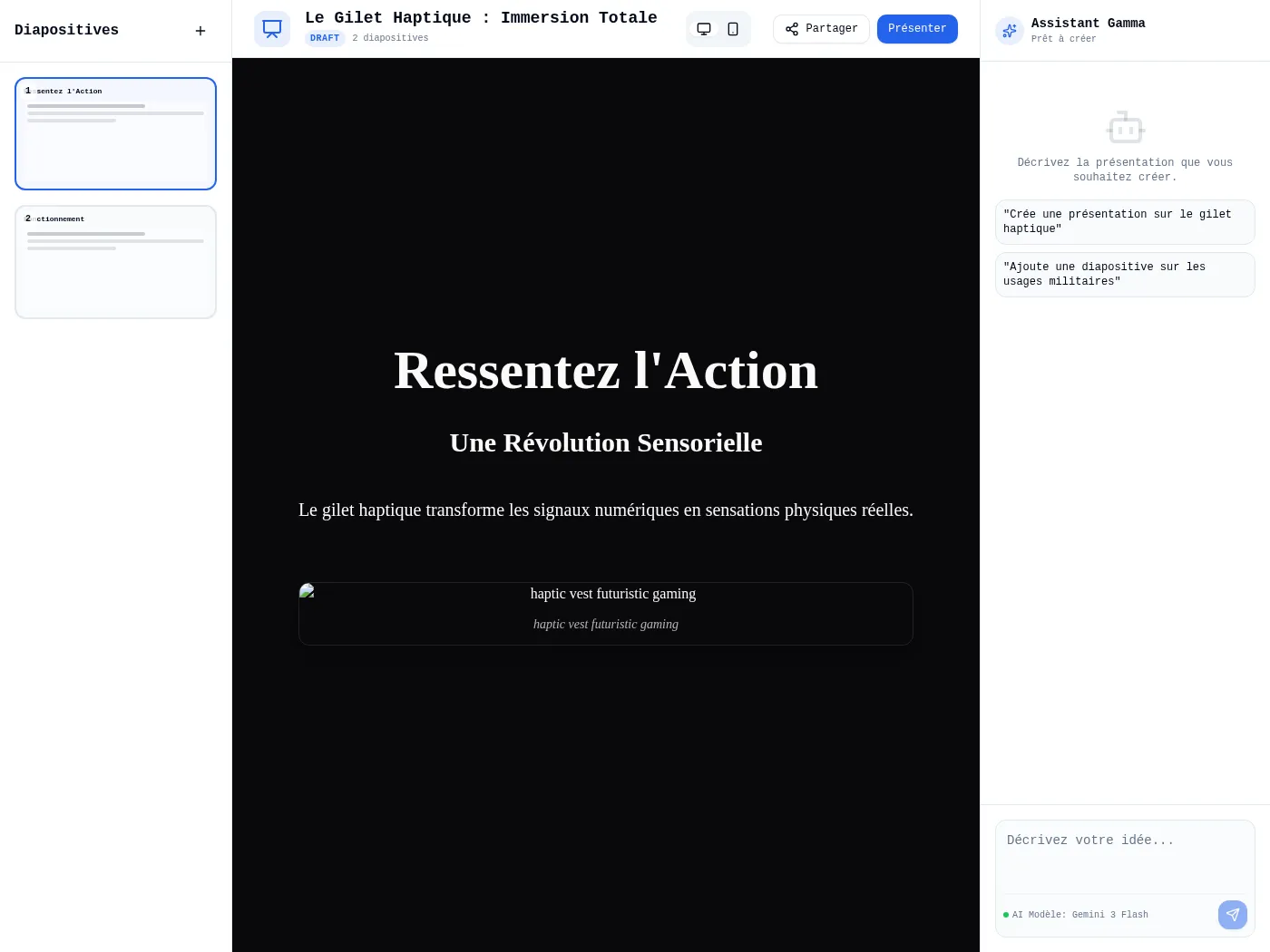 Gilet Haptique Présentation