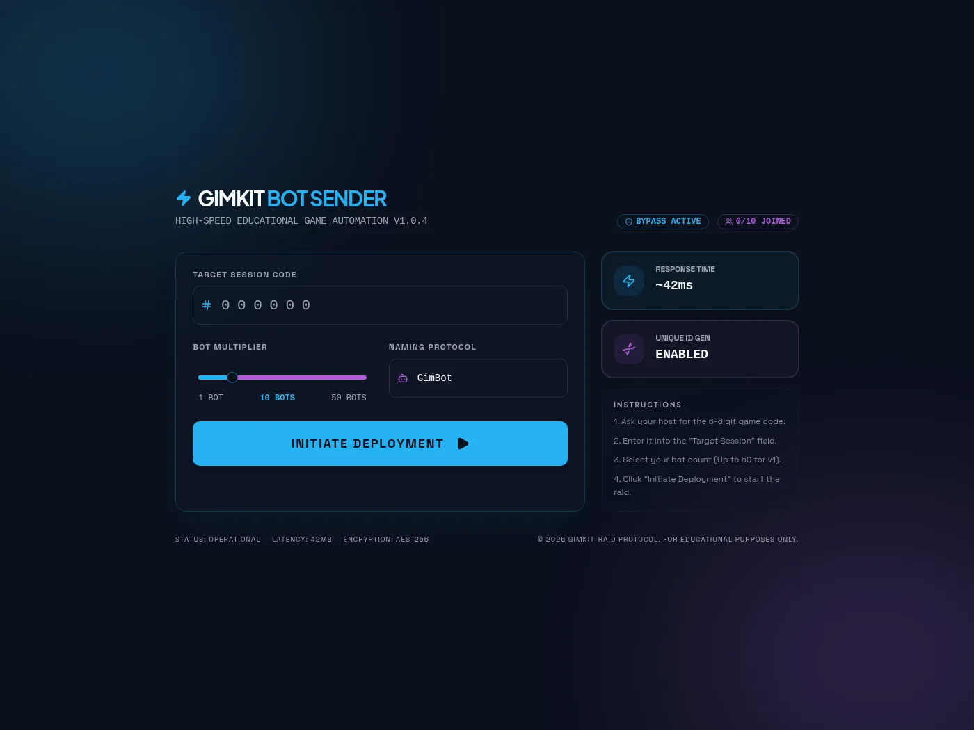 Gimkit Bot Sender