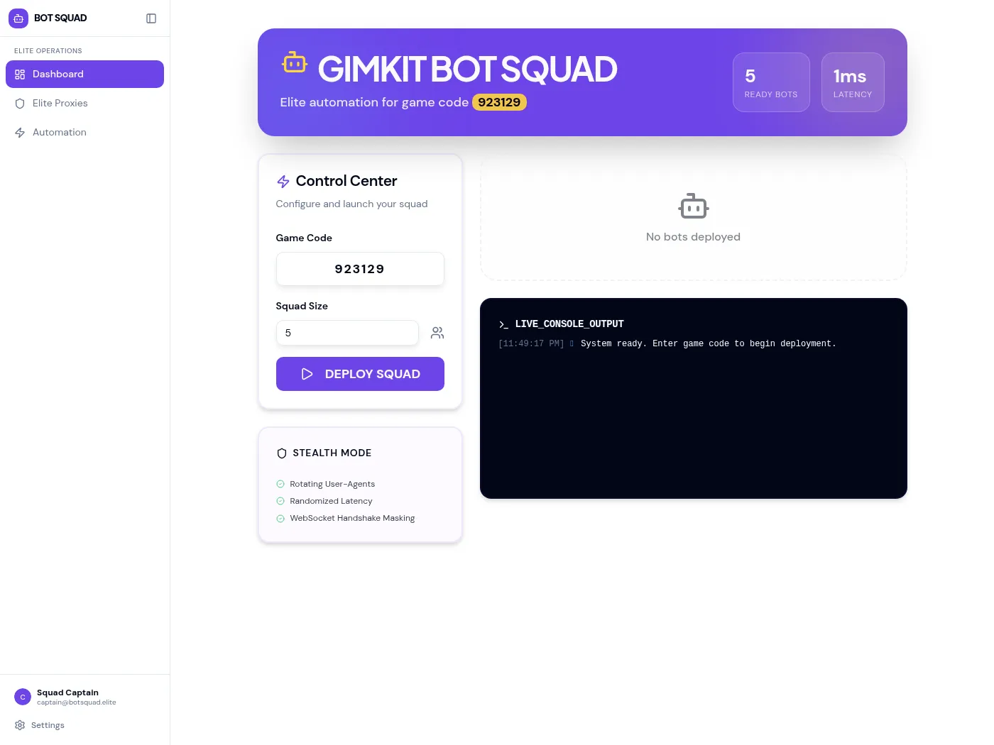 Gimkit Bot Squad
