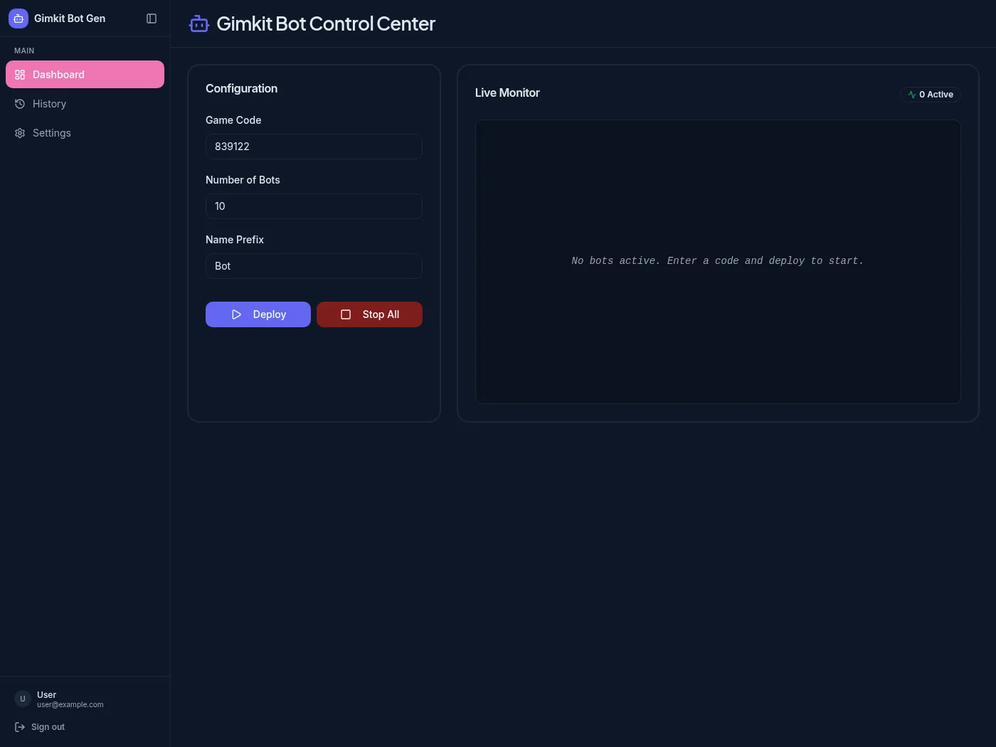 Gimkit Bot Generator