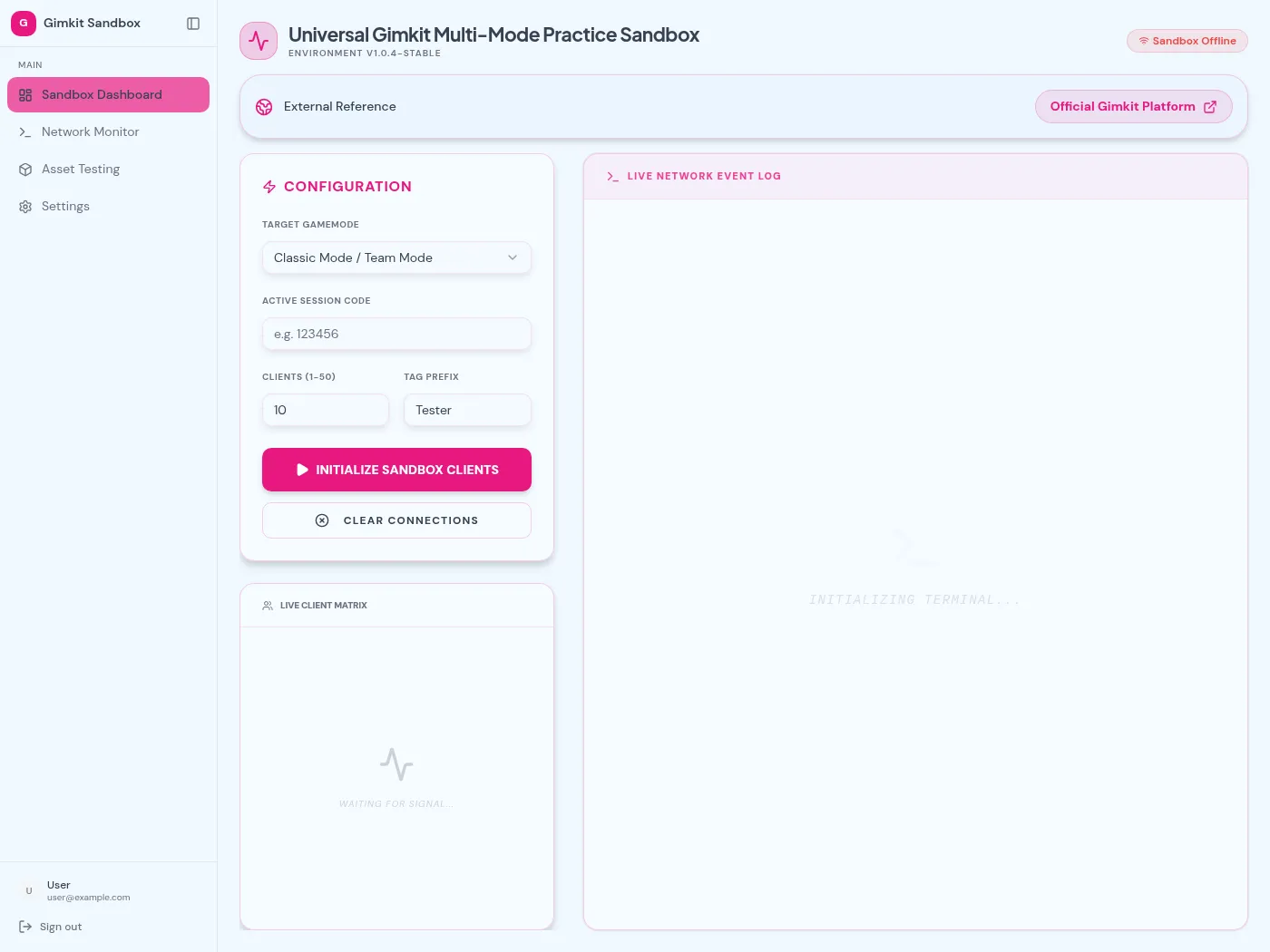Gimkit Practice Sandbox