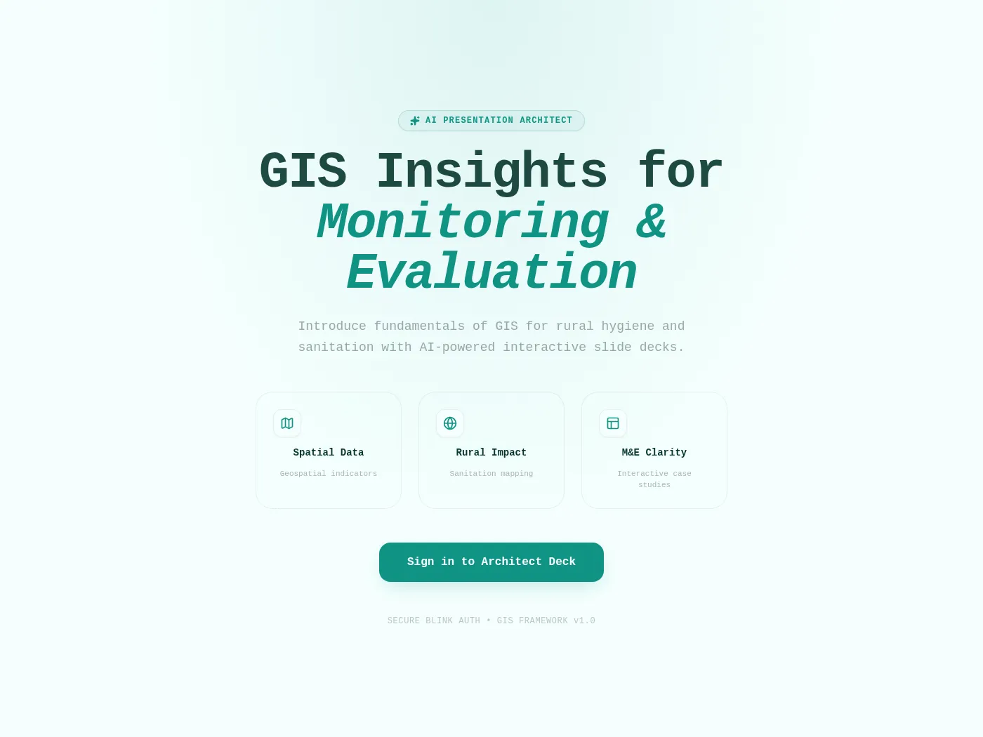 GIS Insights for M&E