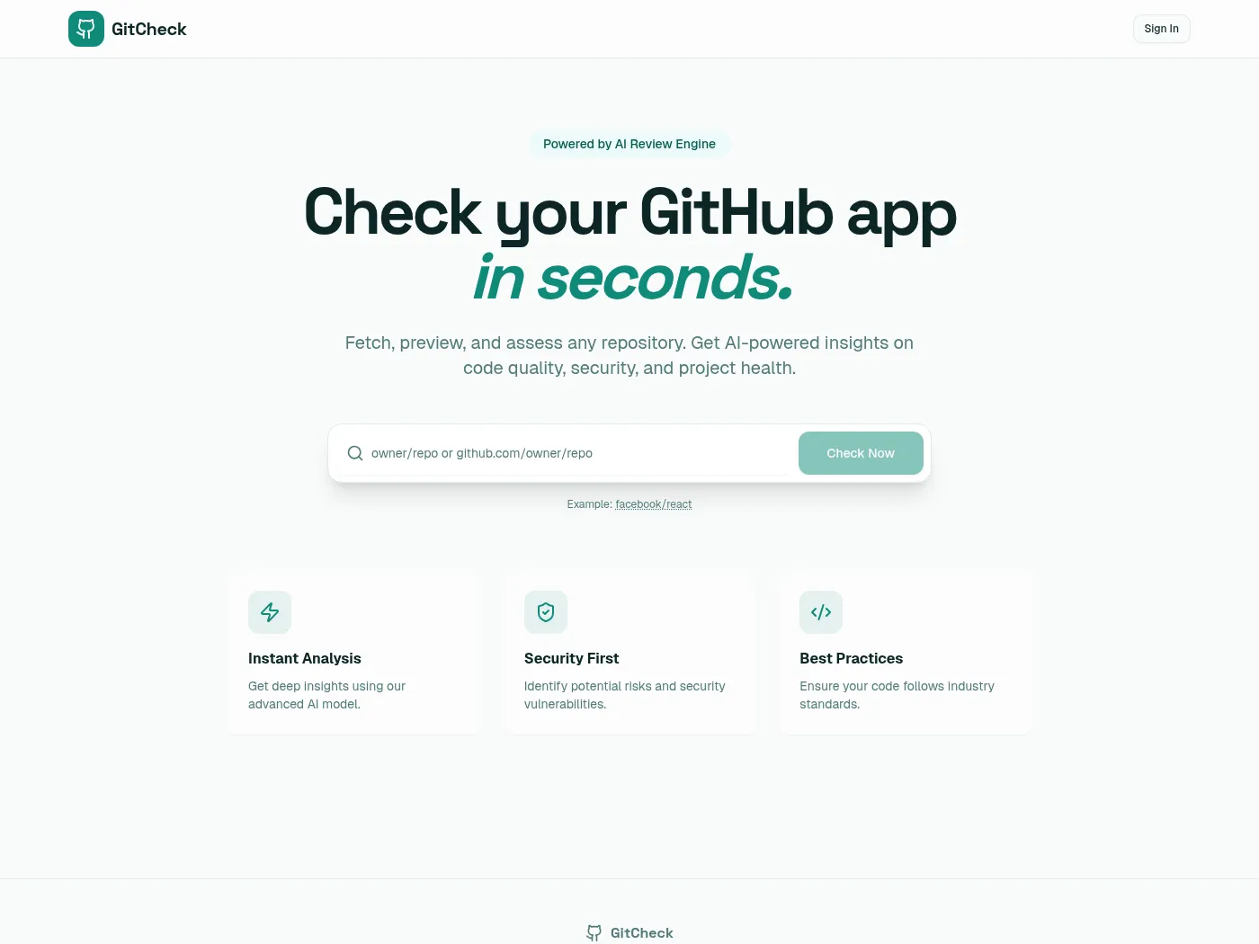 GitHub App Checker