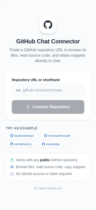 GitHub Chat Connector