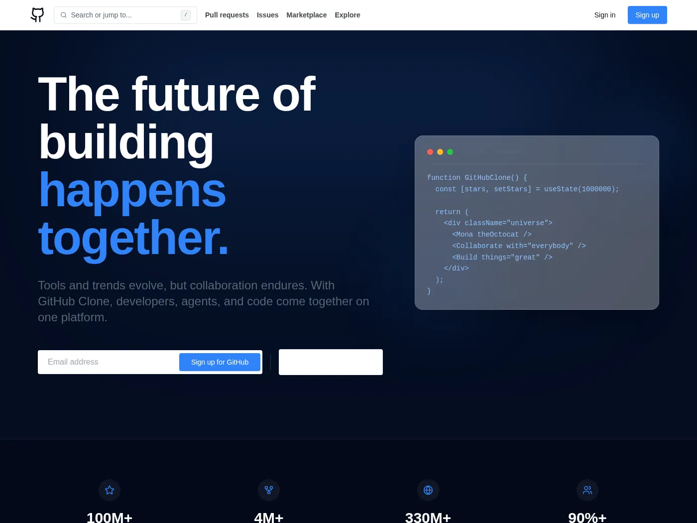 GitHub Clone