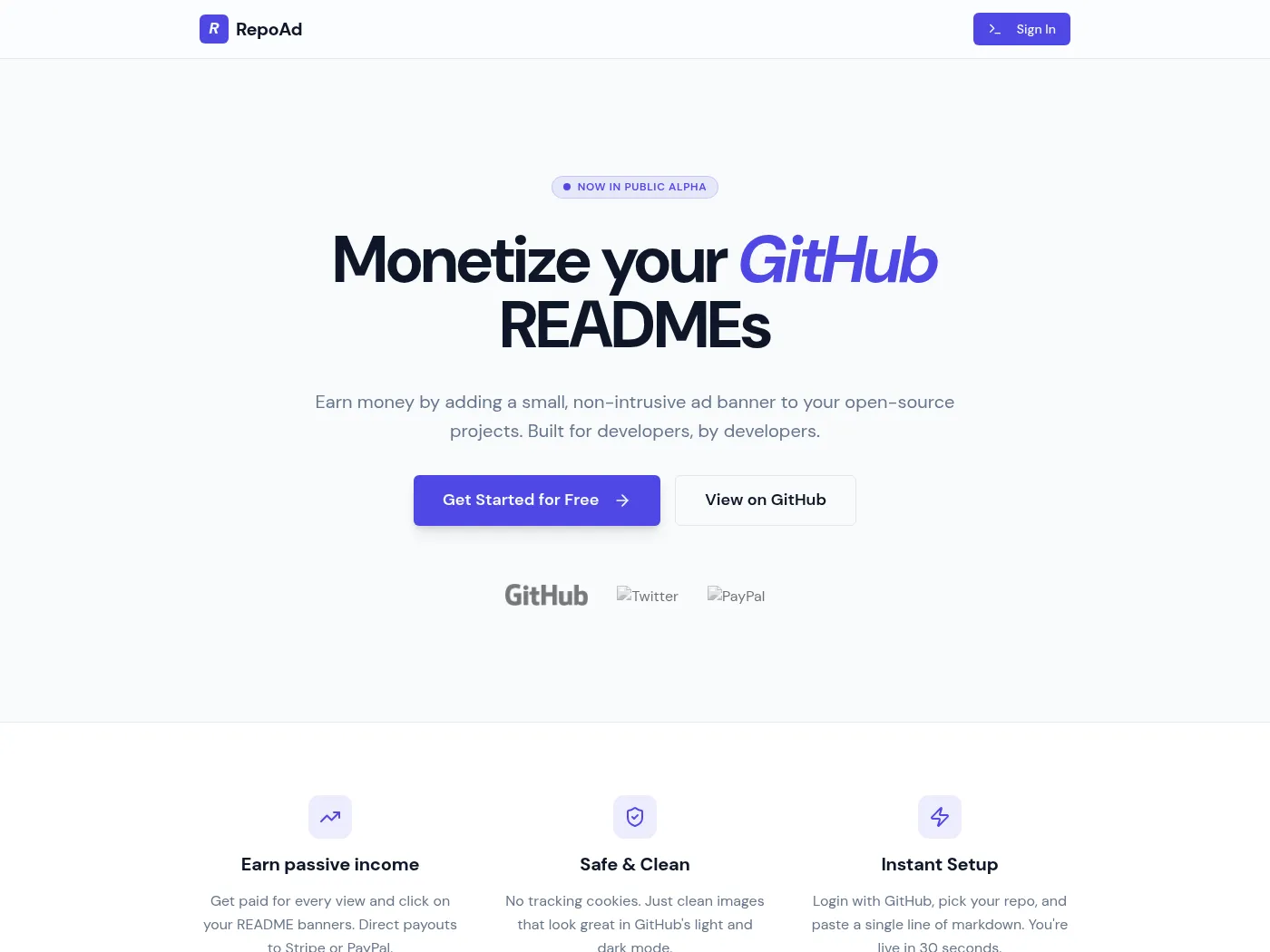 RepoAd Monetizer