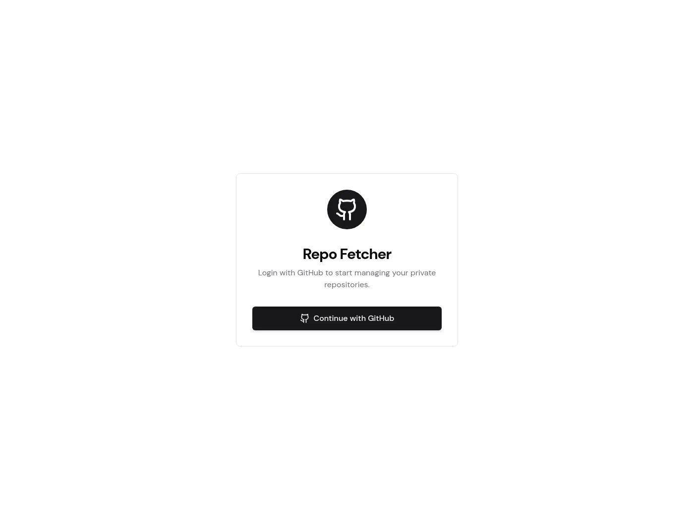 GitHub Private Repo Fetcher