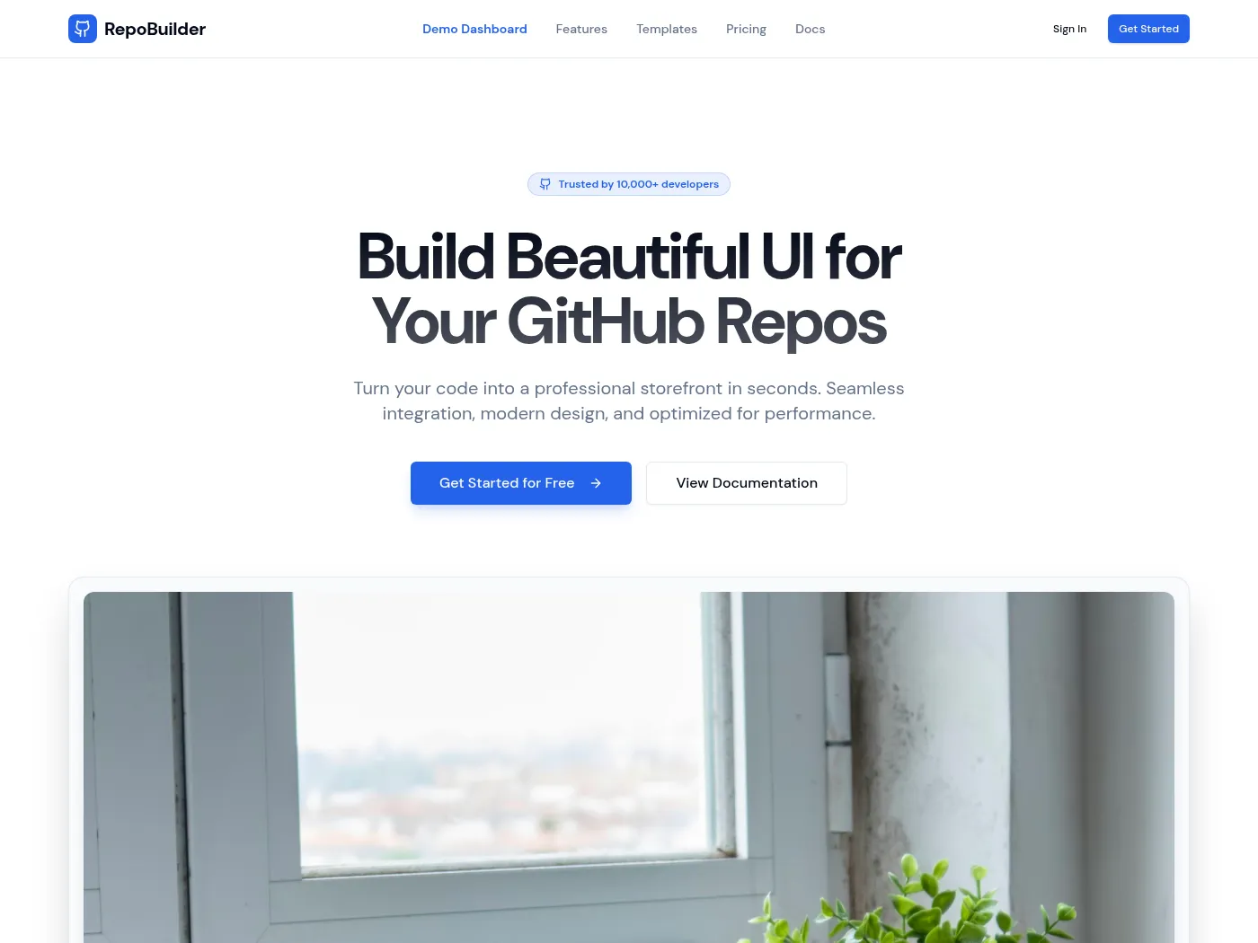 GitHub Repo UI Builder