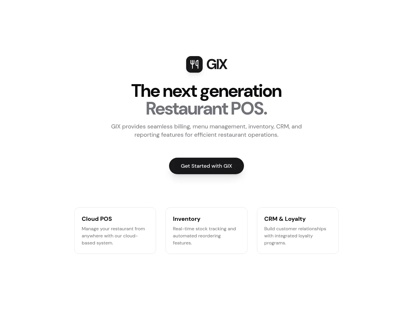 GIX Restaurant POS