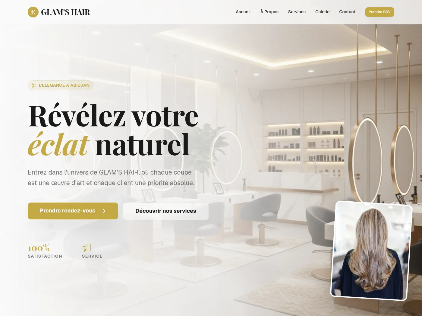 GLAM’S HAIR Website