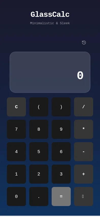 Glass Calc Mobile