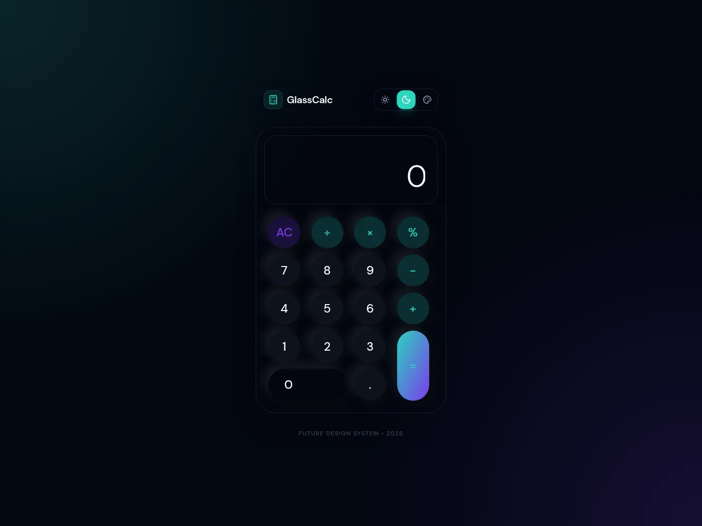 Neumorph Glass Calculator