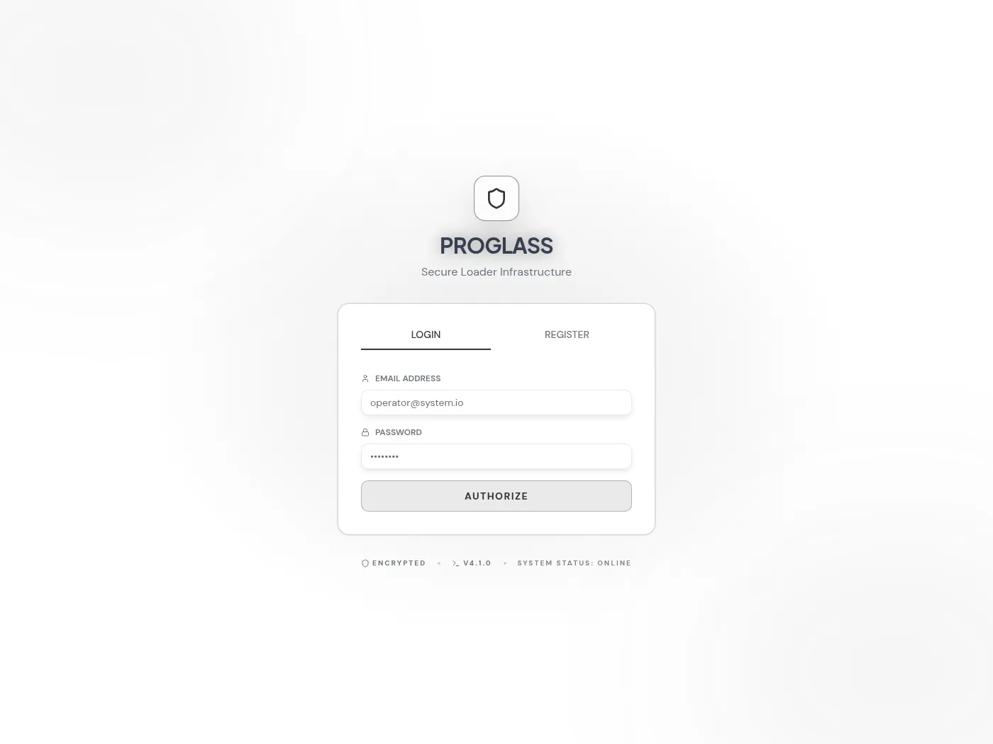 ProGlass Loader UI
