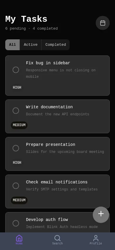 Glass Todo Mobile