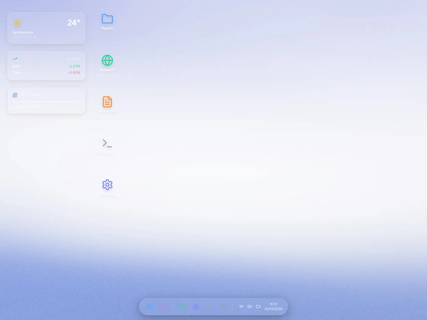 GlassDesk OS Concept