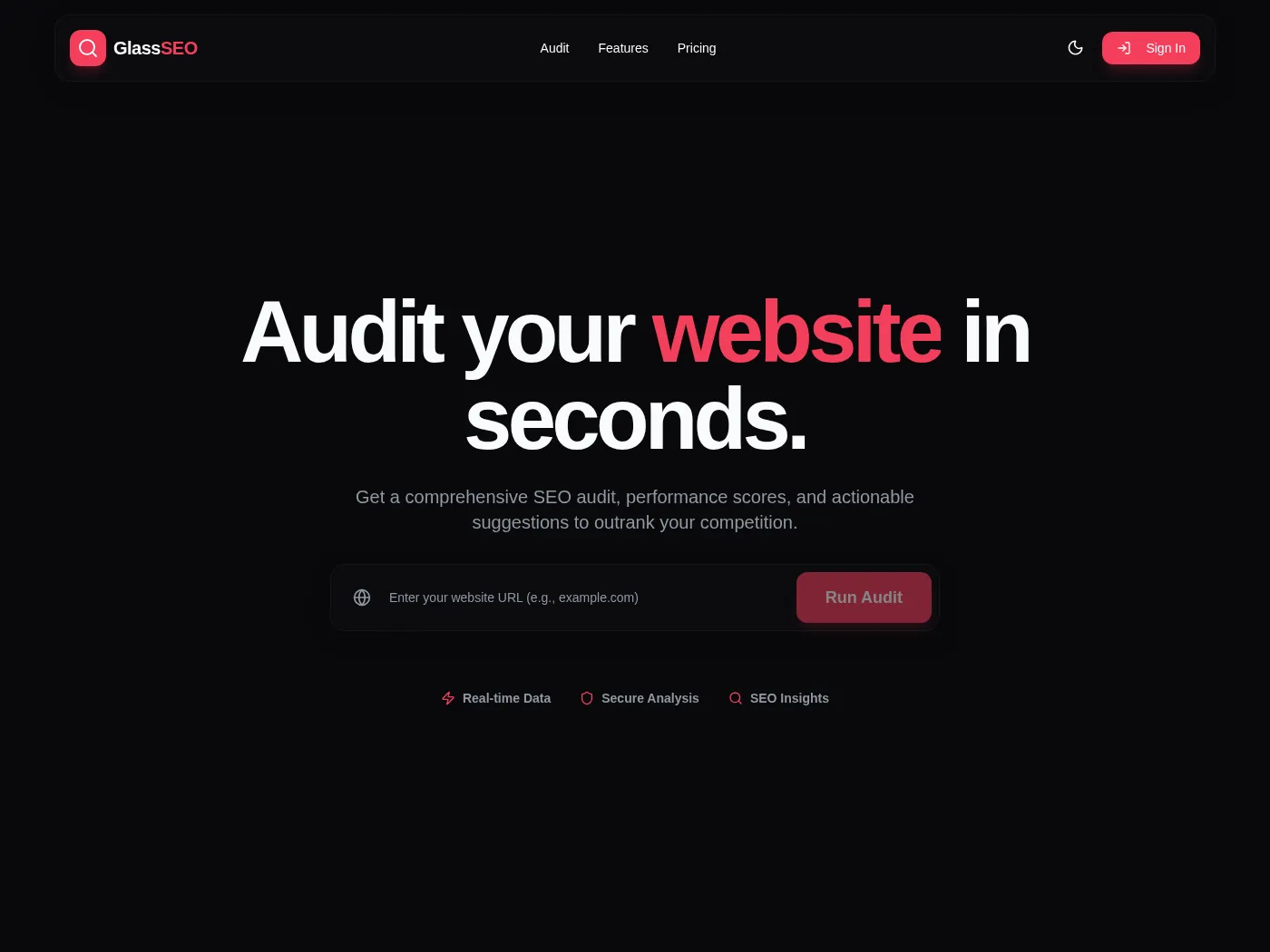 GlassSEO Audit Platform