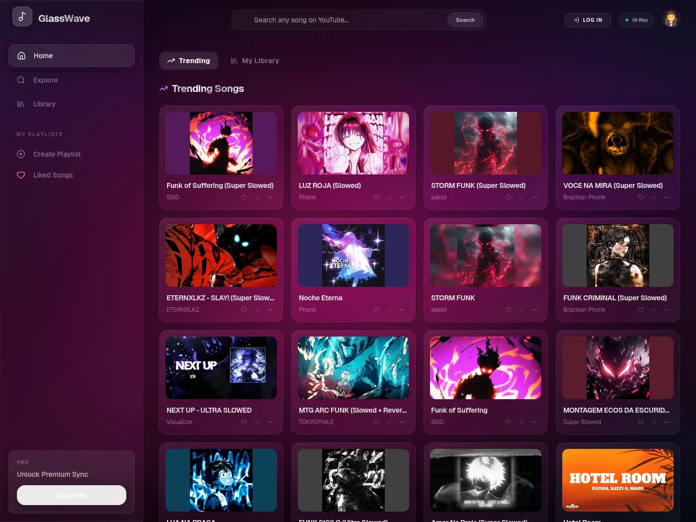 GlassWave Music Player