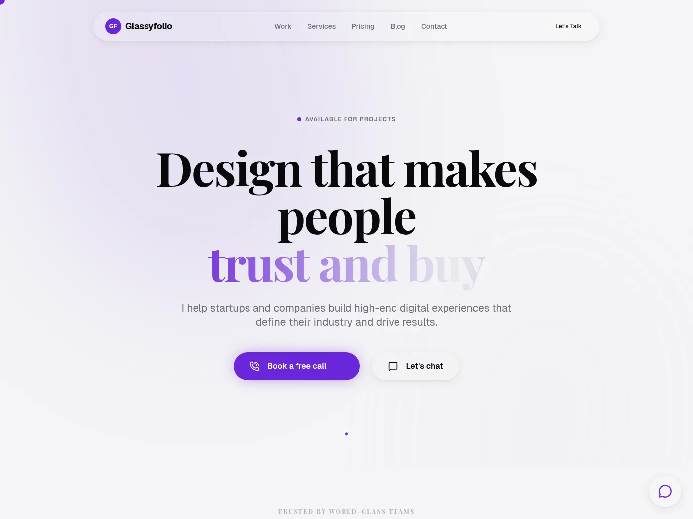 Glassyfolio Designer Site