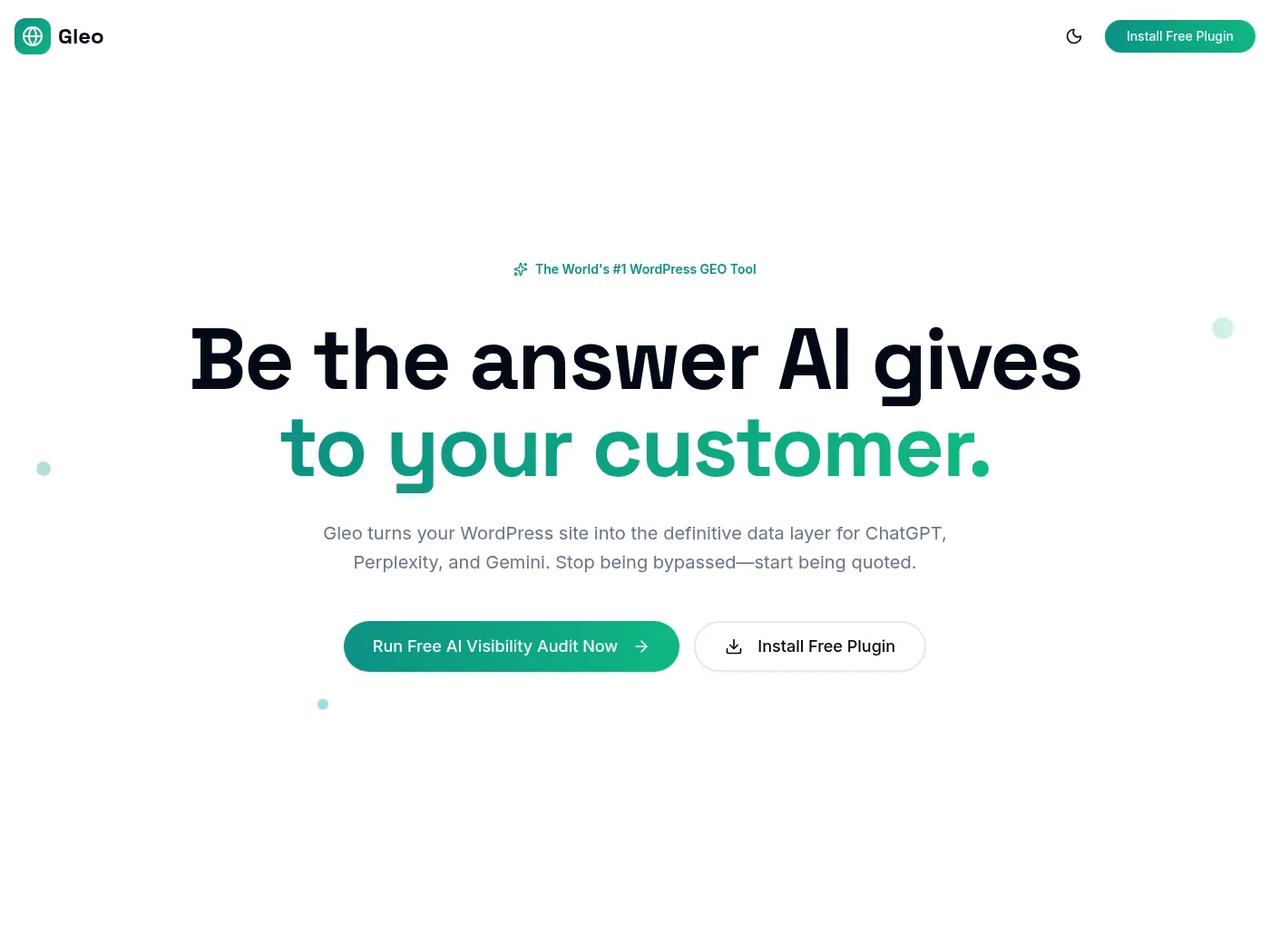 Gleo SaaS Landing Page
