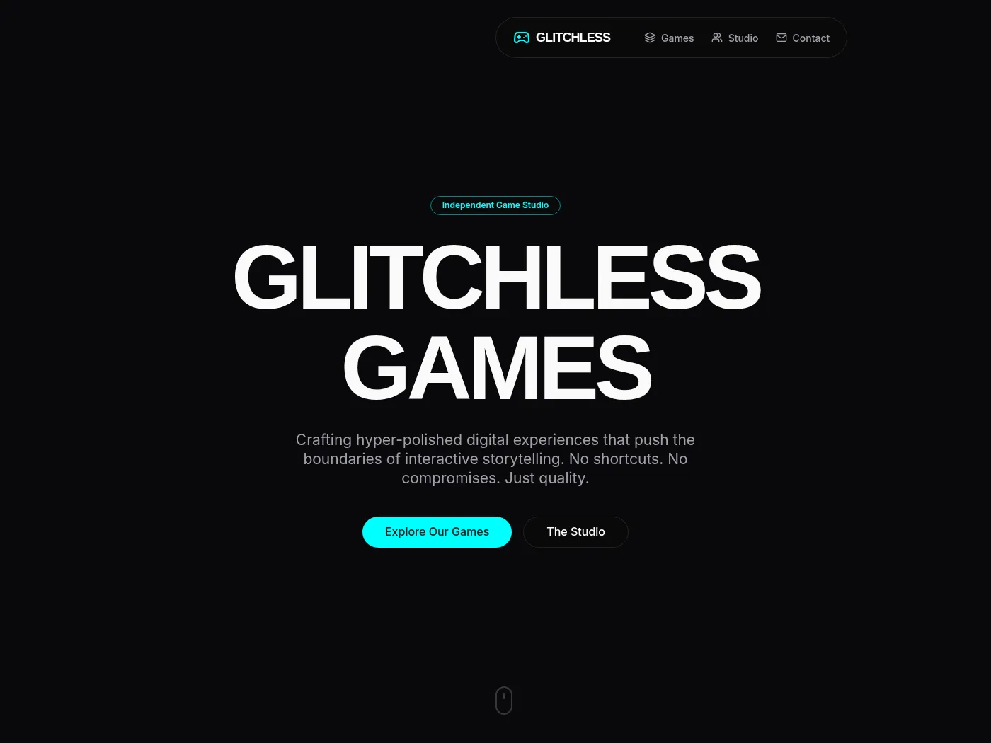 Glitchless 3D Portfolio
