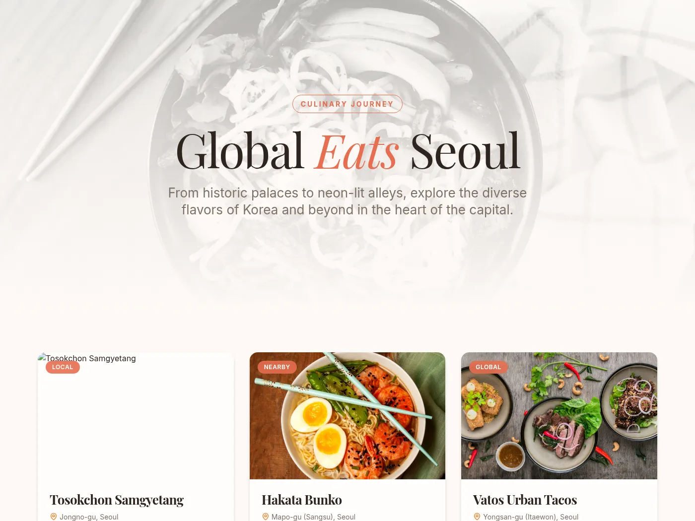Global Eats Seoul