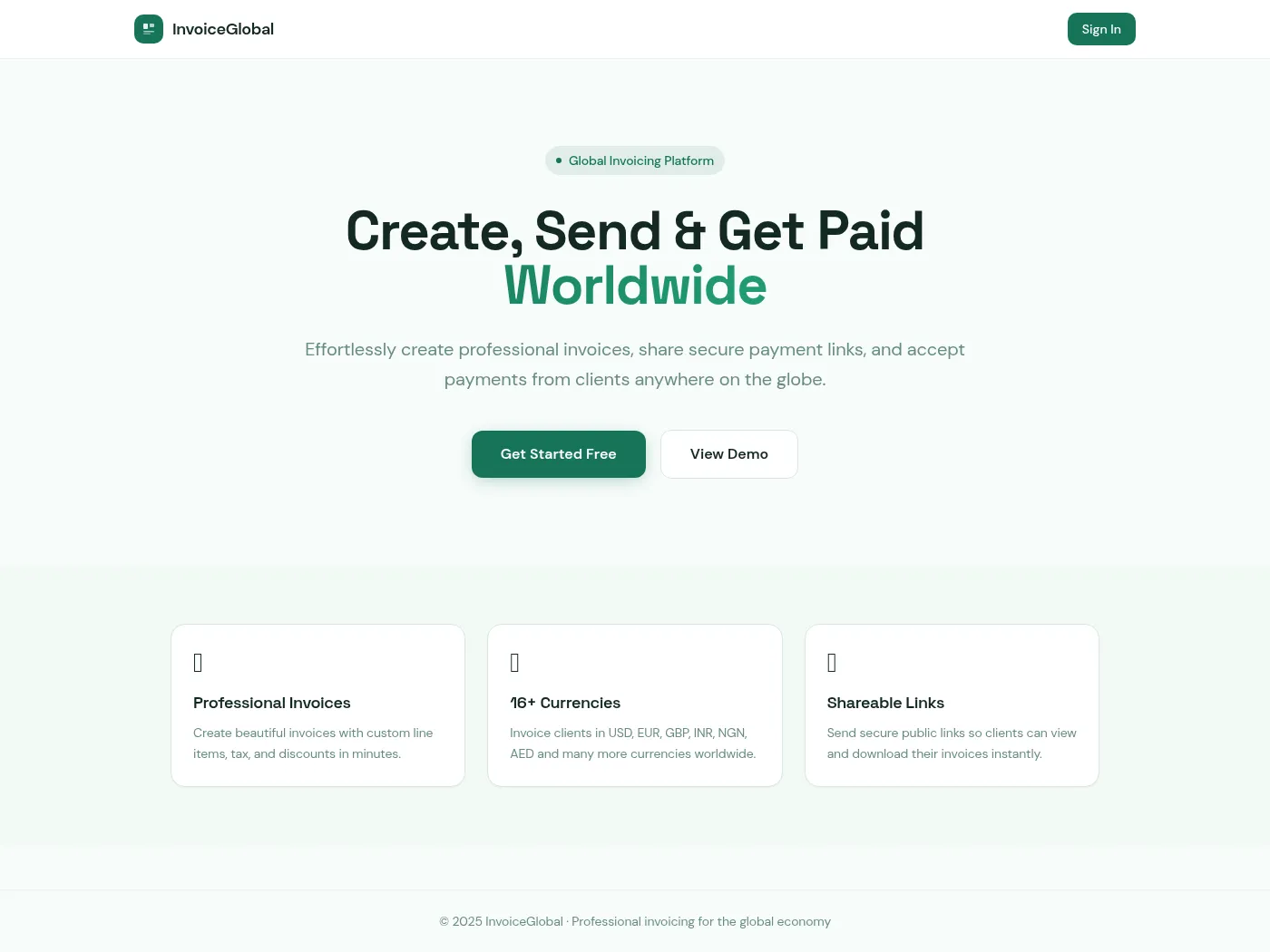 Global Invoice Maker